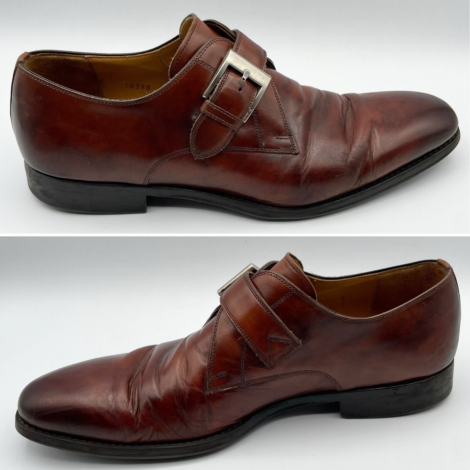 Magnanni Marco Leather Monk Strap Shoes Tobacco Cognac Brown Mansfeld ...