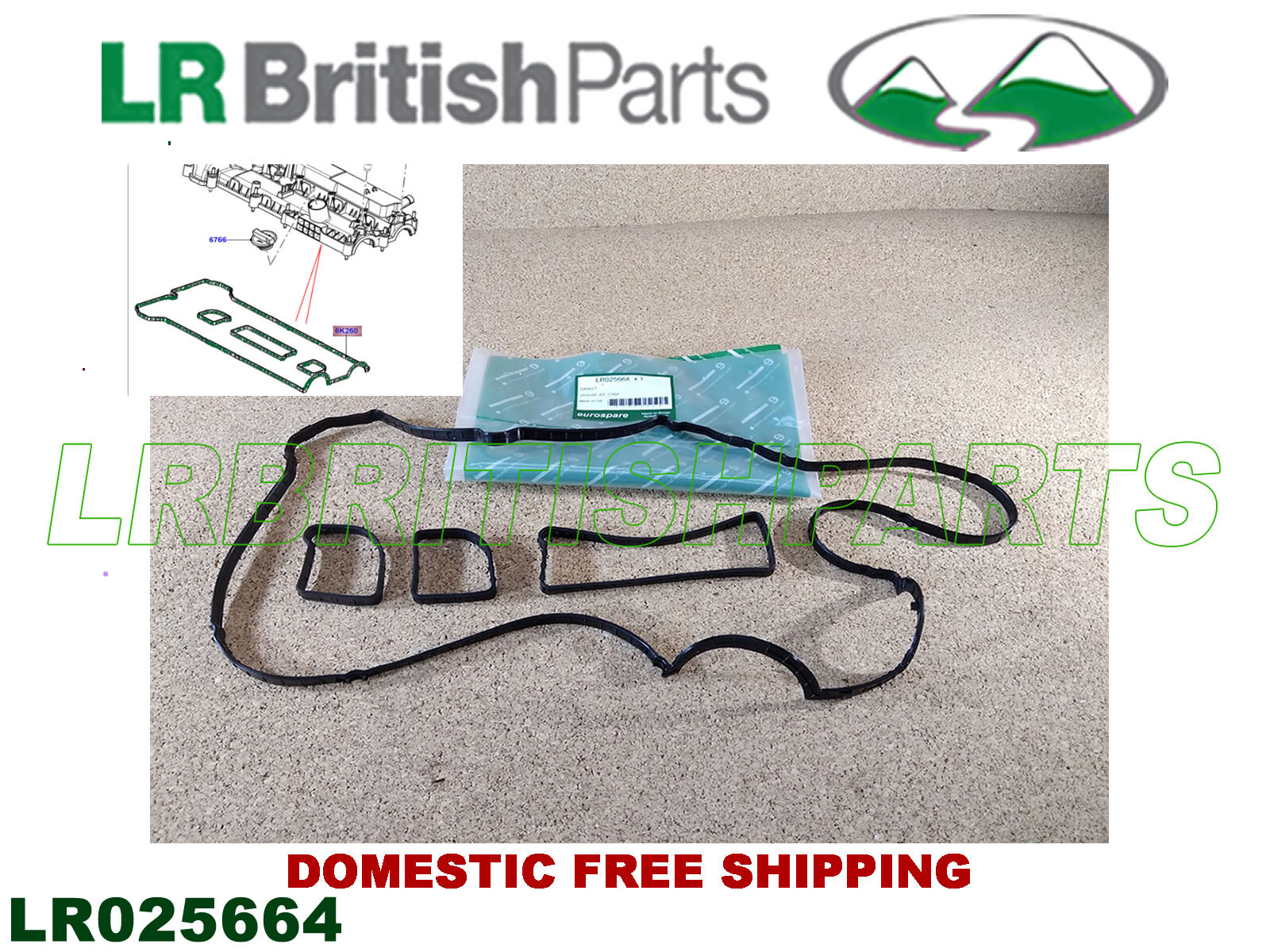 LAND ROVER VALVE COVER GASKET 2.0L 16V PETROL NEW LR025664 | eBay