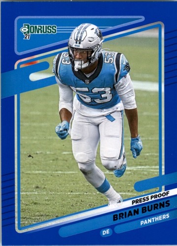 2021 Donruss Press Proof Blue Brian Burns Carolina Panthers #224 | eBay