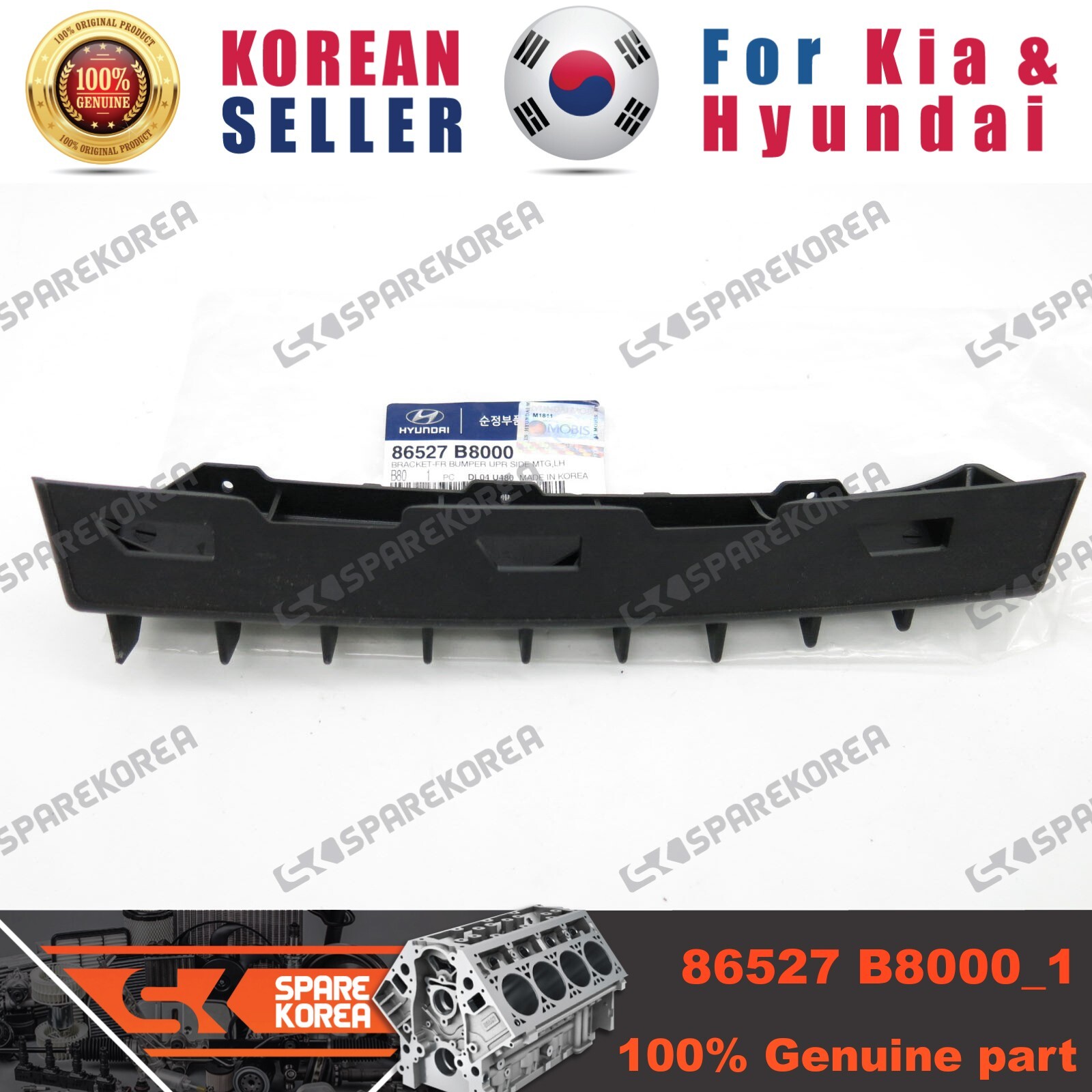 Genuine/OEM 86527B8000 BRACKET-FR BPR UPR SIDE MTG,LH for Hyundai New ...