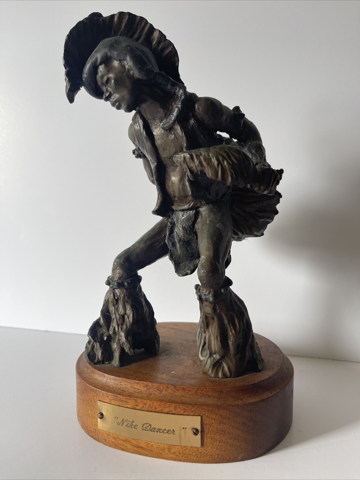 Bronze Metal Sculpture Statue Native American Indian Dancer Signed ...