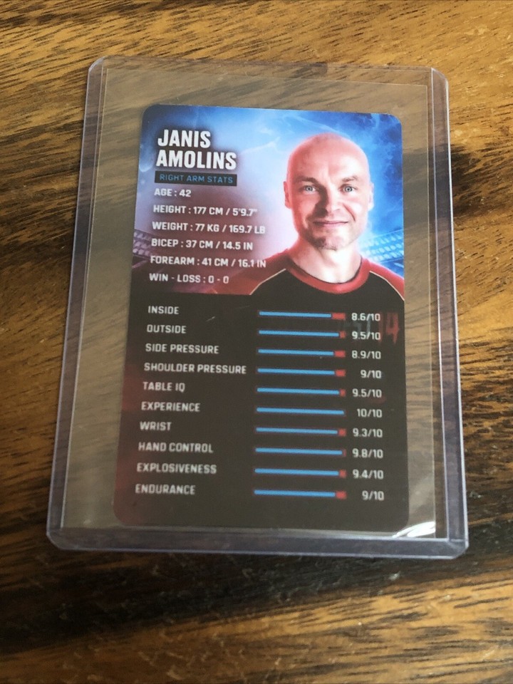 Janis Amolins East vs West 14 Signed Card Armwrestling | eBay