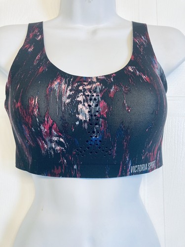 VICTORIA'S SECRET ANGEL MAX SPORT BRA BLACK SIZE 32C ANGEL WING BACK ...