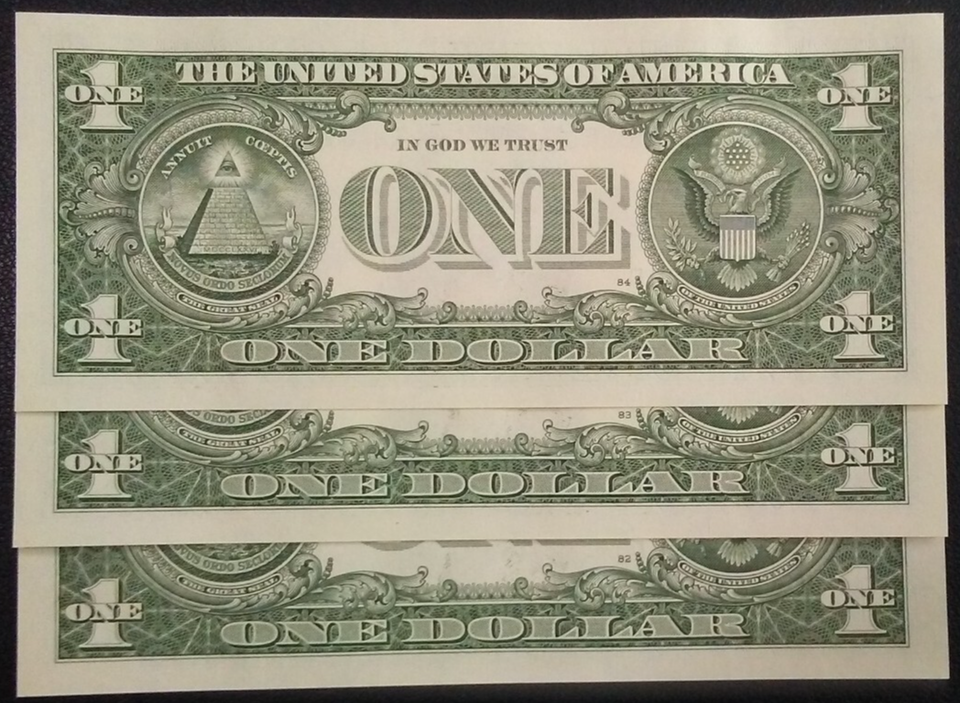 3X TRINARY , 4-8-2's Fancy Serial Number One Dollar Bills Note 2021 | eBay