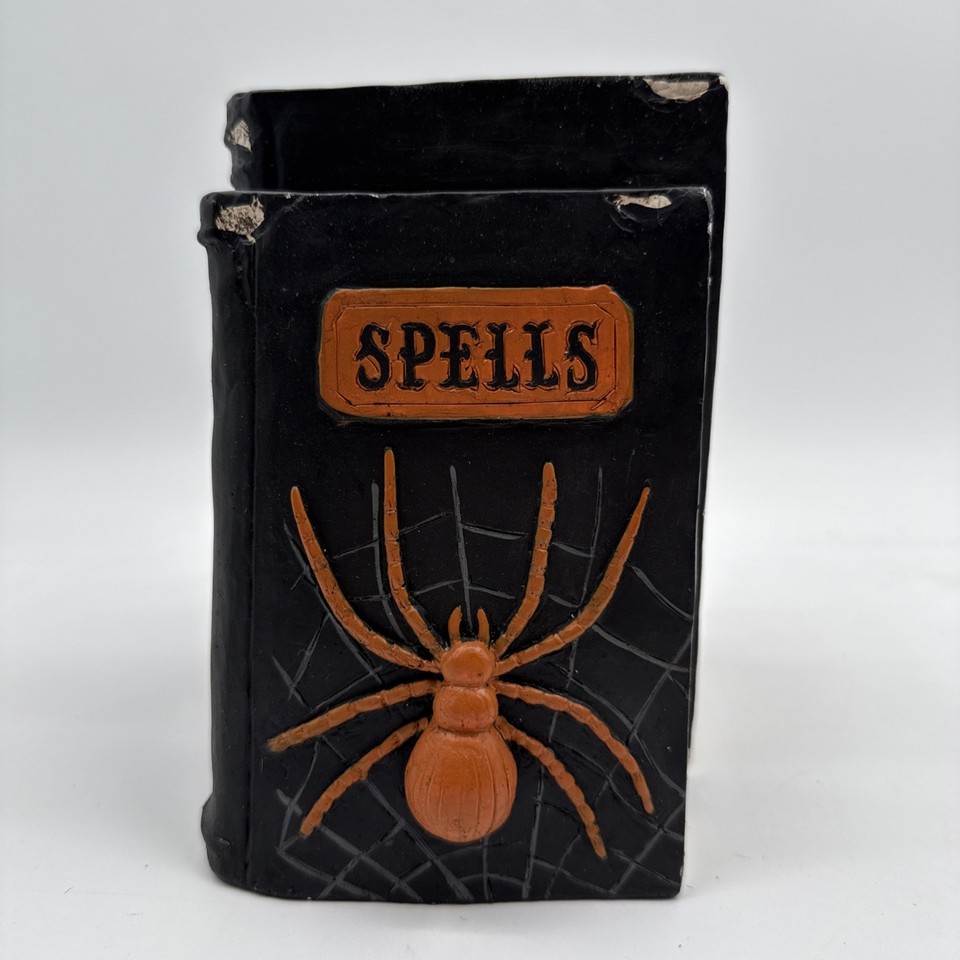 Decorative Faux Stacked Books "Spells & Sorcery" With Spider Design ...