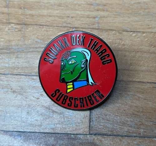 Vintage 2000 AD Comic Tharg subscriber gift badge Judge Dredd | eBay