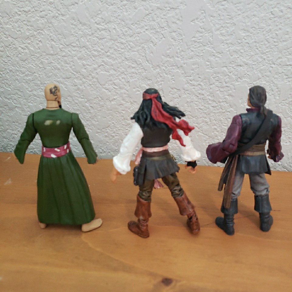 Pirates Caribbean Disney Figures Captain Sao Feng + Jack + Will 2007 ...