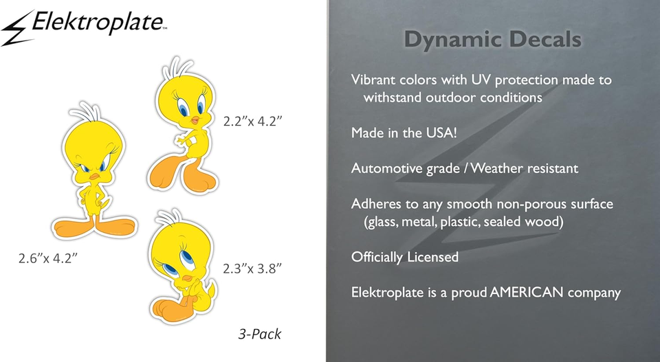 Officially Licensed Looney Tunes Tweety Bird Dynamic Decals | Premium ...