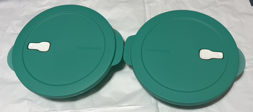 Set Of 2 Tupperware CrystalWave Large 10" Divided Plate Dish W/Vented ...