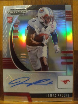 2020 Panini Prizm Draft Picks JAMES PROCHE SILVER PRIZM AUTO RC ...