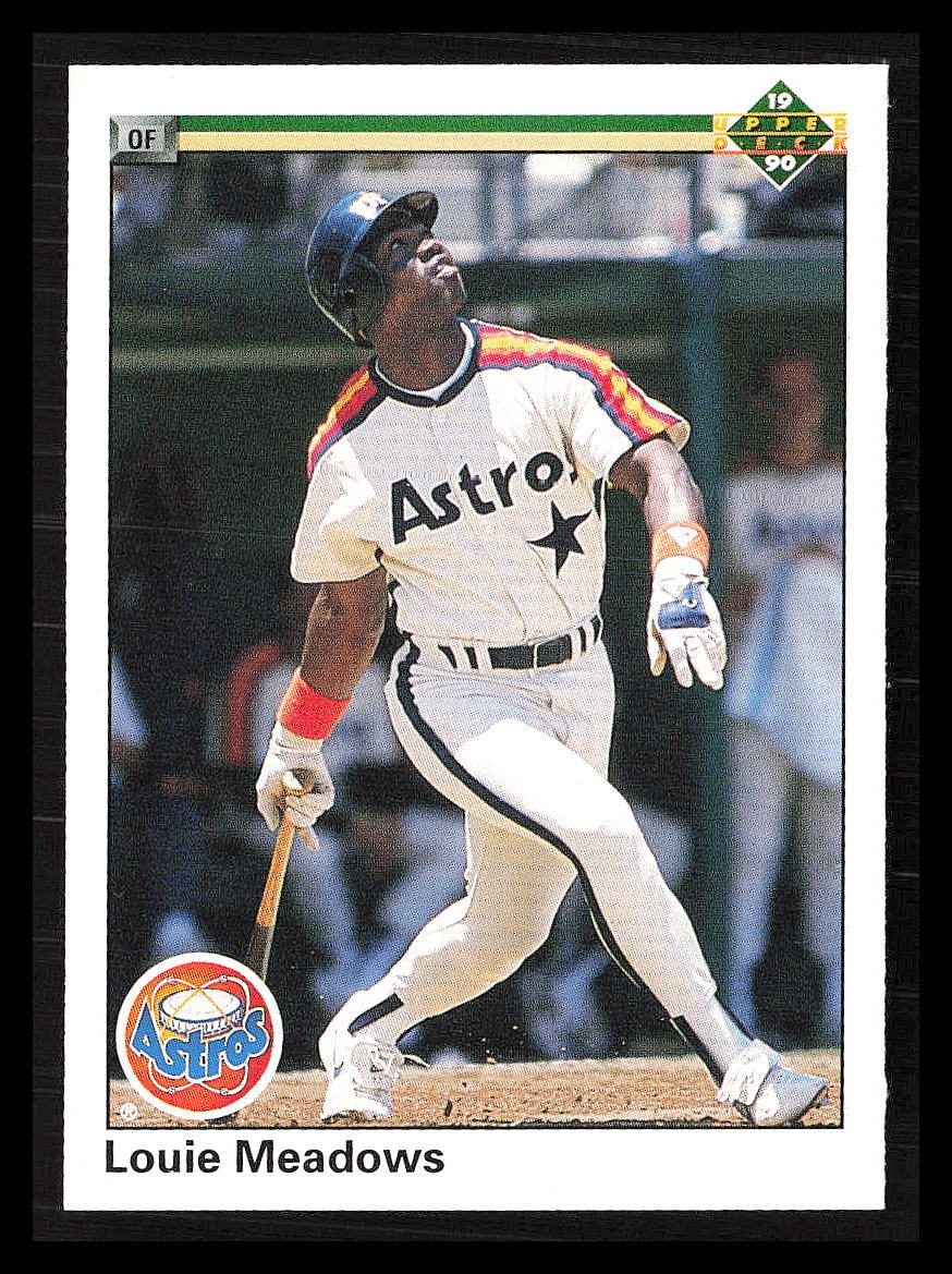 Louie Meadows 1990 Upper Deck #160b Houston Astros | eBay