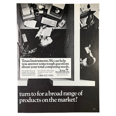 Texas Instruments Print Ad 1983 8.25x11” Vintage 80s Computing ...