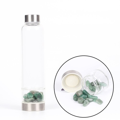 Natural Rare Green Aventurine Jade Chip Stone Crystal Elixir Glass ...