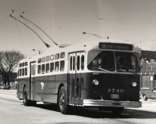 Vintage Chicago Transit Authority CTA Trackless Trolley Bus #970 Route ...