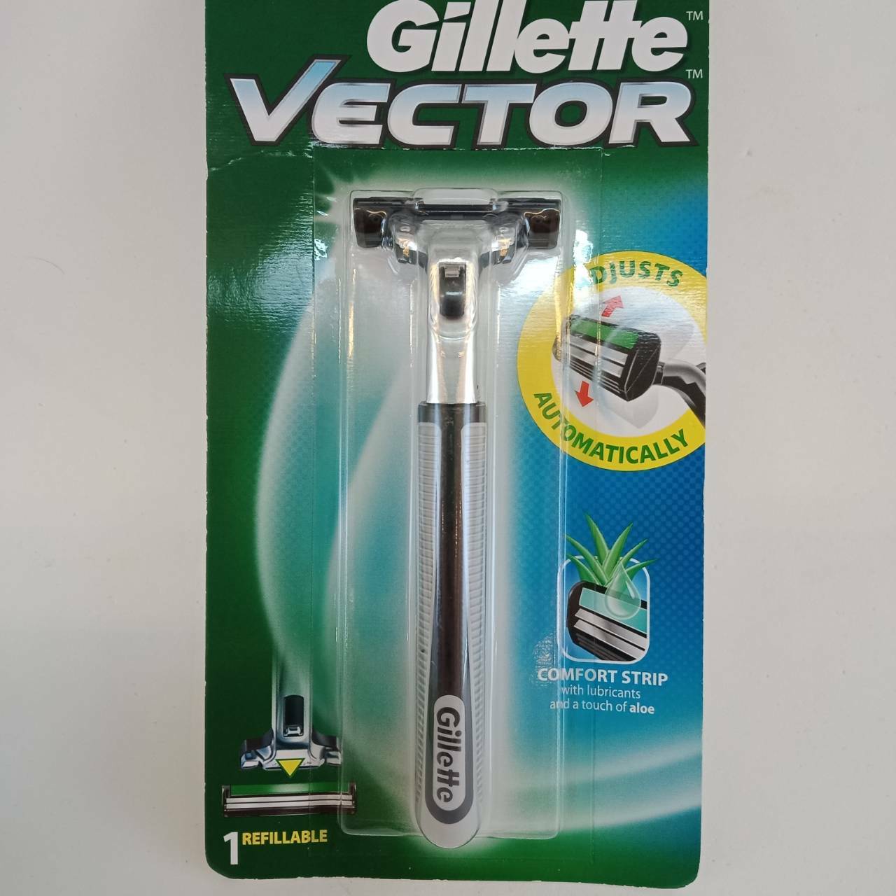5x Gillette Vector Razor Contour Plus Blade Handle Twin Blades SHAVER ...