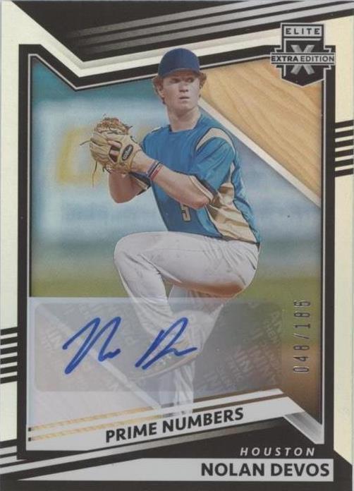 2022 Panini Elite Extra Edition - Nolan DeVos #163 Prime Numbers a ...