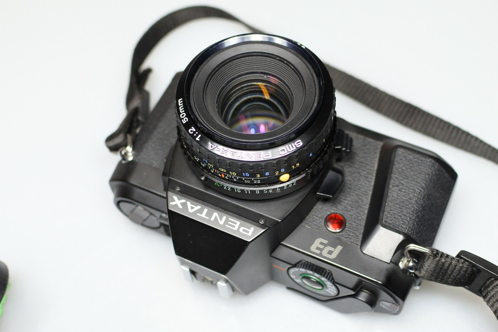 PENTAX P3 35mm SLR CAMERA W/SMC PENTAX-A 1:2 50mm LENS EXCELLENT | eBay