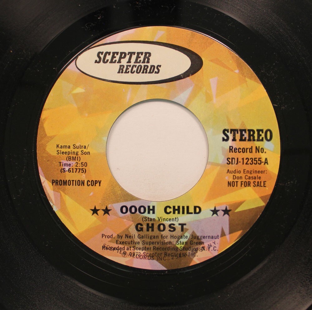 Ghost - Promo 45 - Oooh Child / Kansas City (Seems So Far Away) On ...
