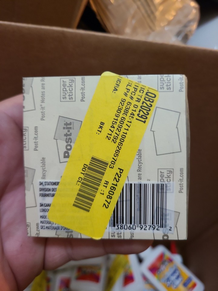 Post-it Sticky Notes Cube 3 X 3 Bright Colors | eBay