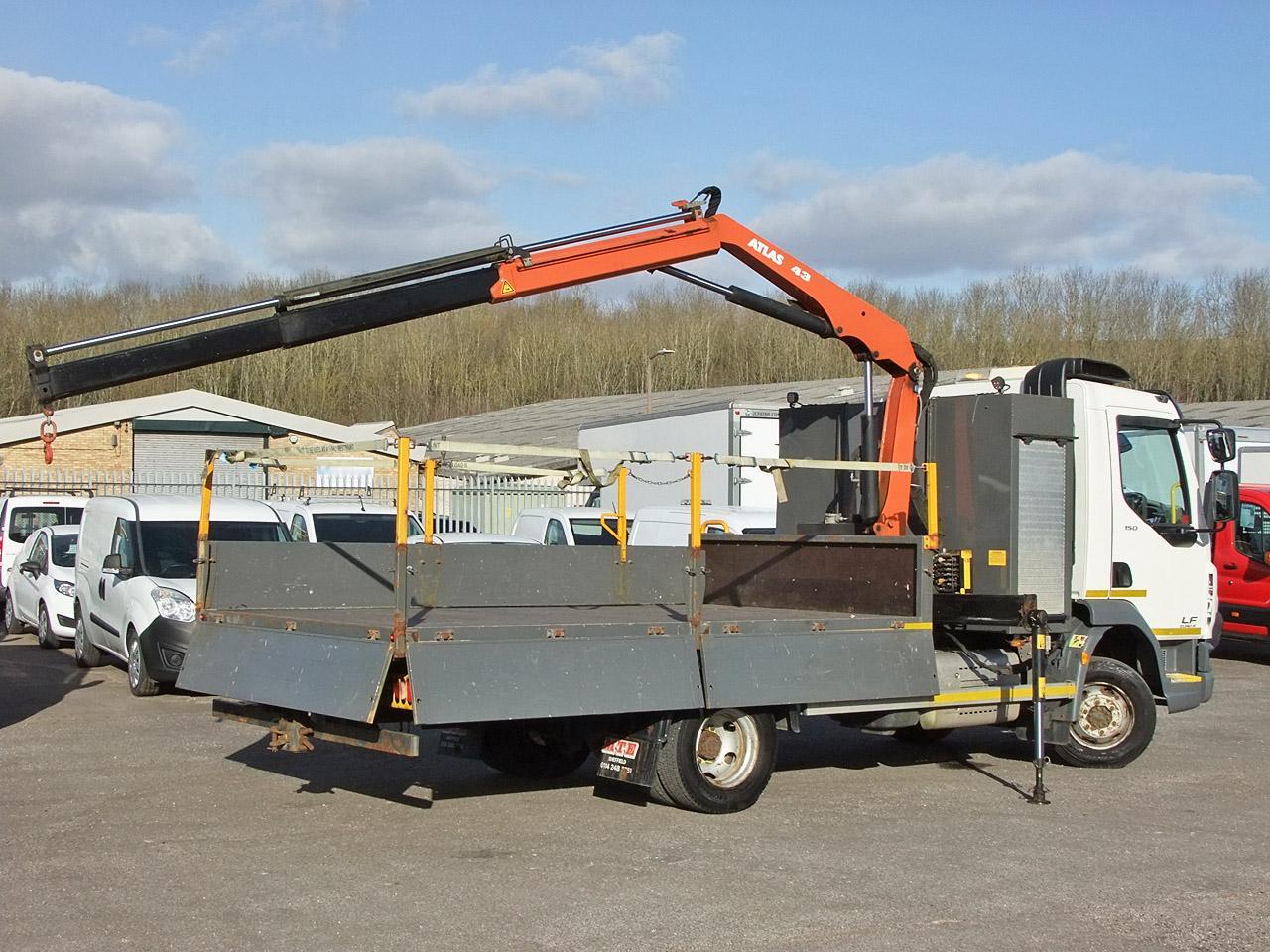 2014 "64" DAF LF 150 FA, Euro 6, 7.5t GVW Dropside CRANE LORRY + 3.9 t ...