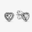Authentic PANDORA Elevated Heart Stud Earrings CZ Style 298427C01 New ...