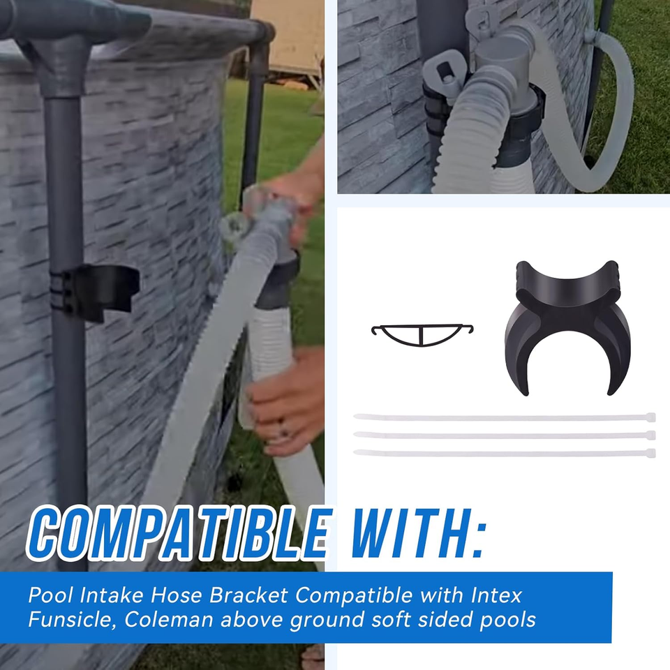 Pool Intake Hose Bracket Fits Intex Funsicle Coleman plastics w/ Zip ...