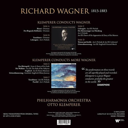 Richard Wagner Klemperer Conducts Wagner (Vinyl) 12" Album Box Set ...