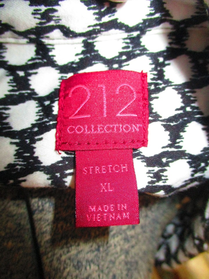 212 Collection Sleeveless Black and White Dot Button Up Shirt | eBay