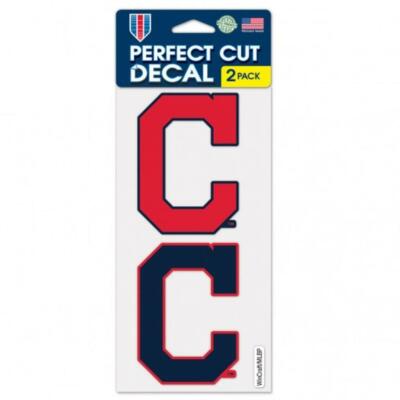 Cleveland Indians 4x4 Perfect Cut Set of 2 Decal [NEW] MLB Car Emblem ...