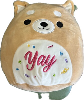 Squishmallow - Angie the Shiba Inu "YAY" Celebration Plush Toy. 10” | eBay