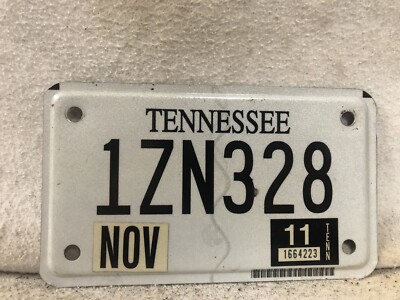 2011 Tennessee Motorcycle License Plate | eBay