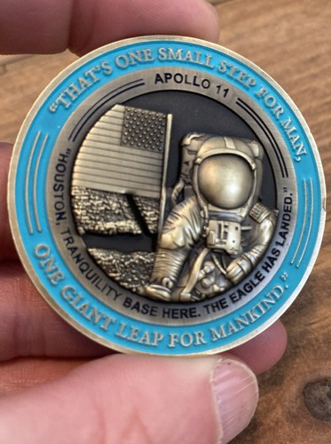 Apollo 11 First Moon Landing Challenge Coin July 29, 1969 Awesome 3D ...