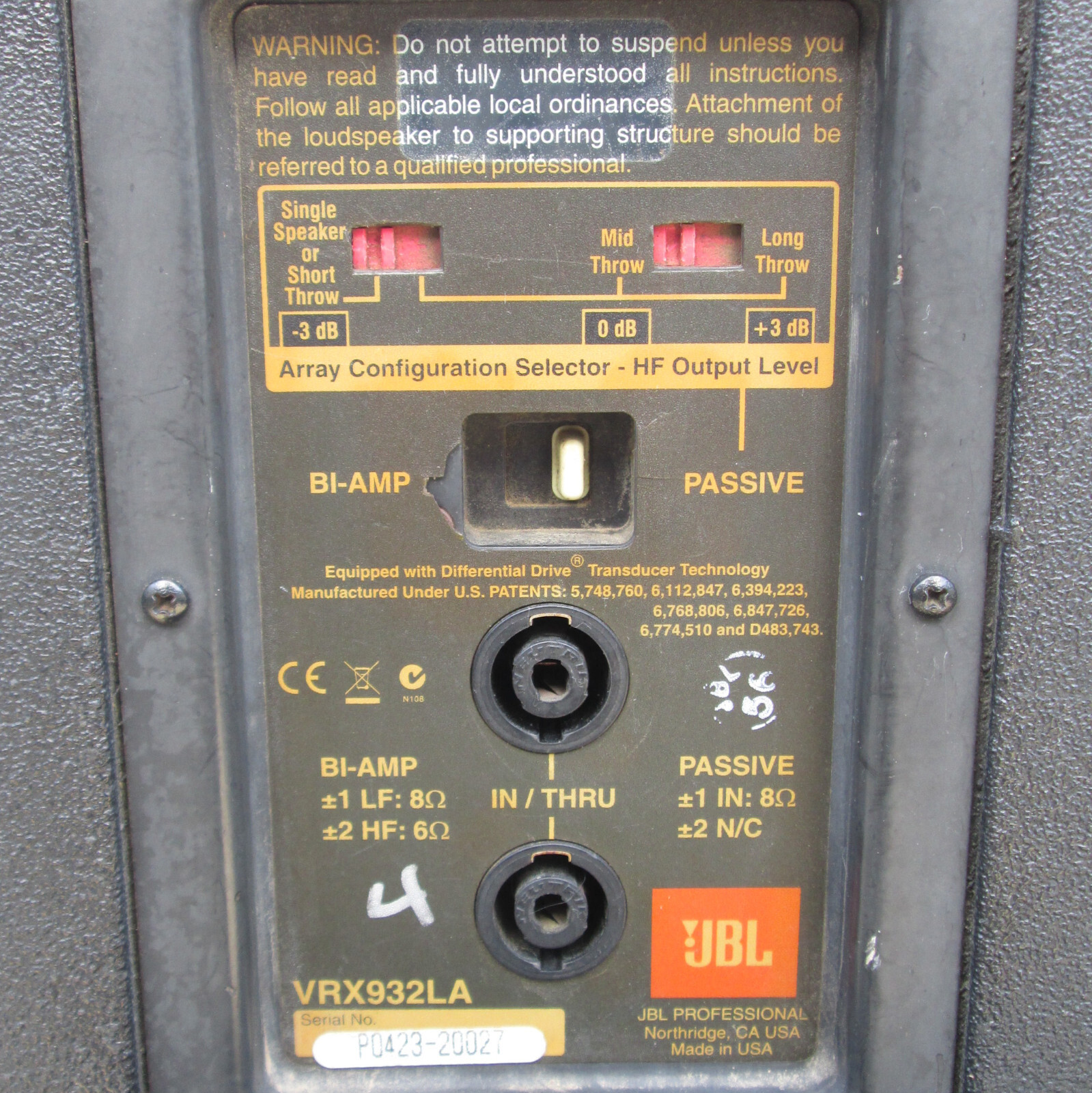 PAIR of JBL VRX932LA 12" 2-Way Line Array Loudspeaker Speakers VRX900 ...