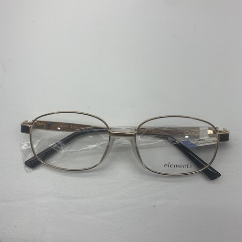 Elements VC-M03 Mens Gold Eyeglass Frames Size 54-16-140 | eBay