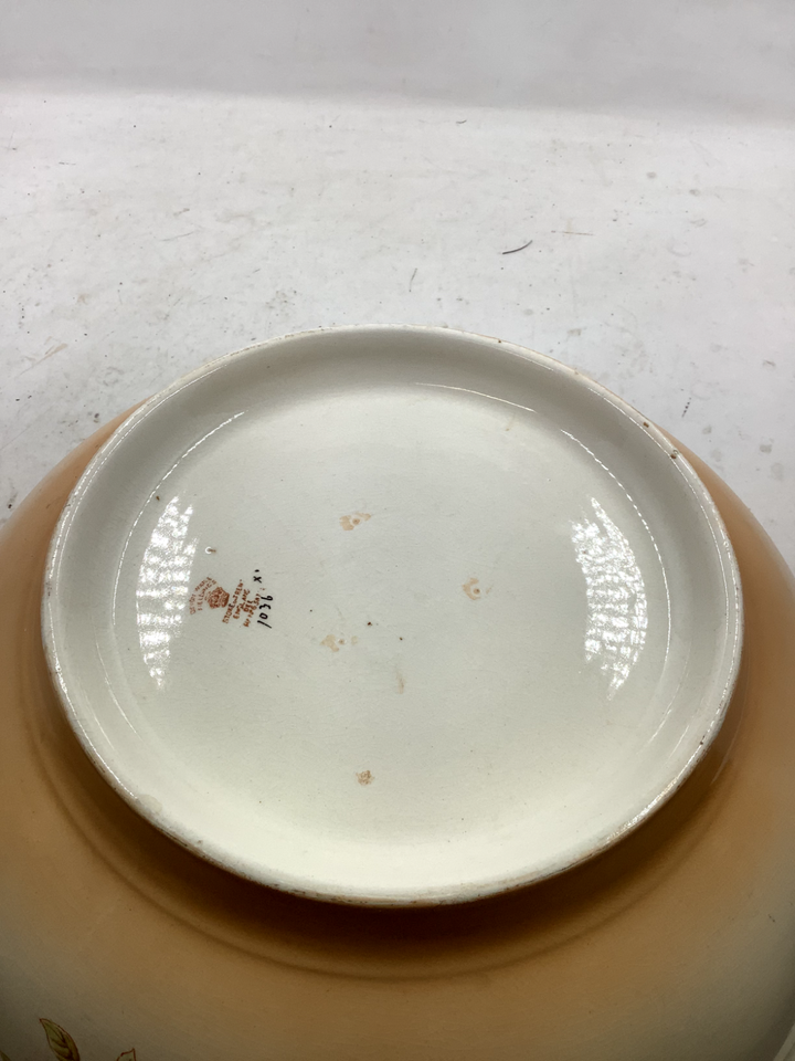 Antique Devon Ware Fielding Wash Jug & Bowl Large Kiln Fired Stent ...