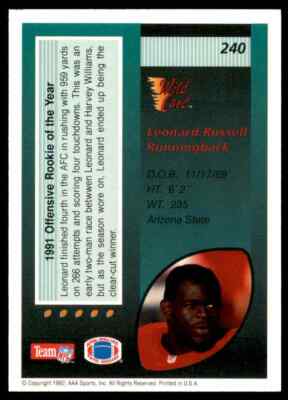 1992 WILD CARD LEONARD RUSSELL #240 | eBay