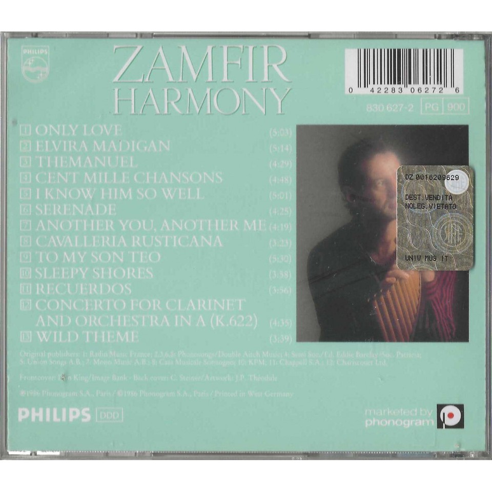 Zamfir CD Harmony/Philips – 8306272 Sealed | eBay