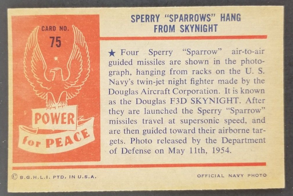 Navy Jet 1954 Bowman Military Card #75 (EX Minor Corner Wear) | eBay