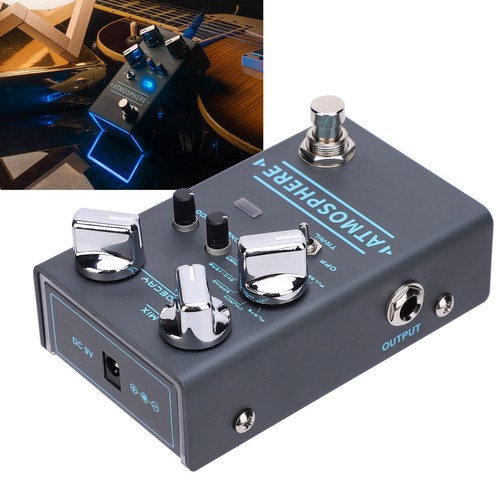 Reverb Effect Pedal Guitar 9 Digital Ambiance Bypass Musical Instrument ...