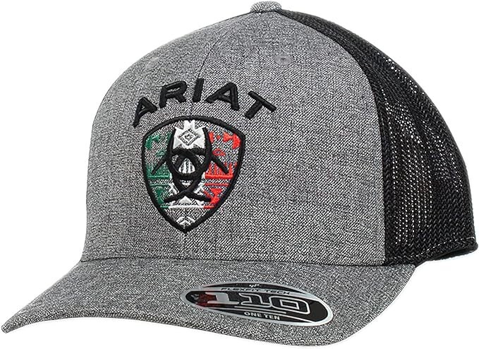 Ariat Mens Hat Baseball Cap Mesh Snapback Mexico Logo Grey A300063506 ...