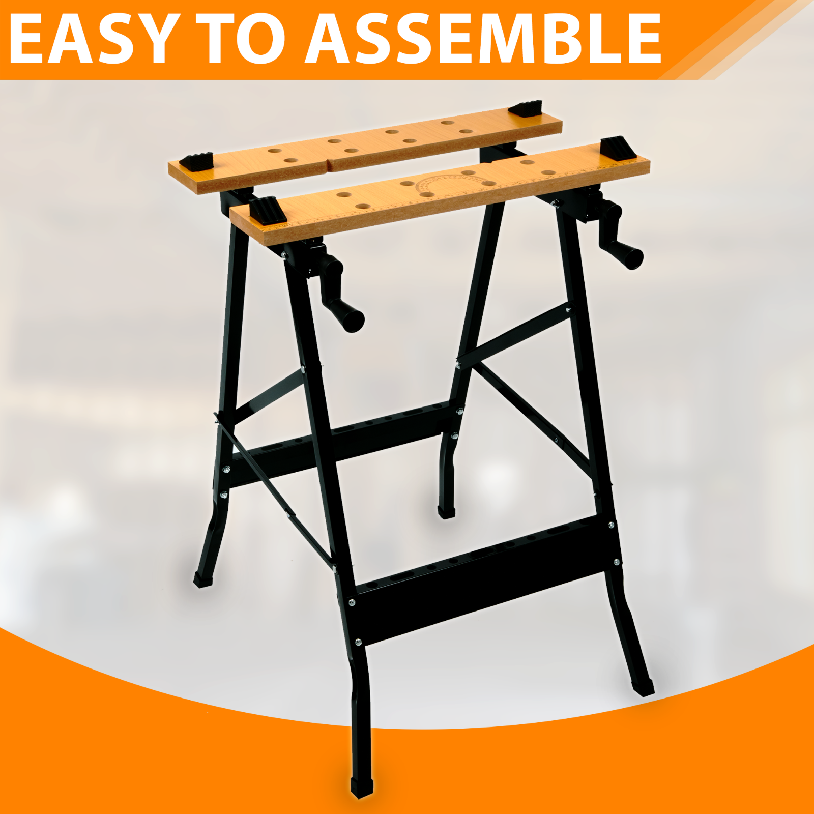 FOLDABLE WOODEN WORKBENCH BENCH WORK PORTABLE CLAMPING FOLDING WORKTOP ...