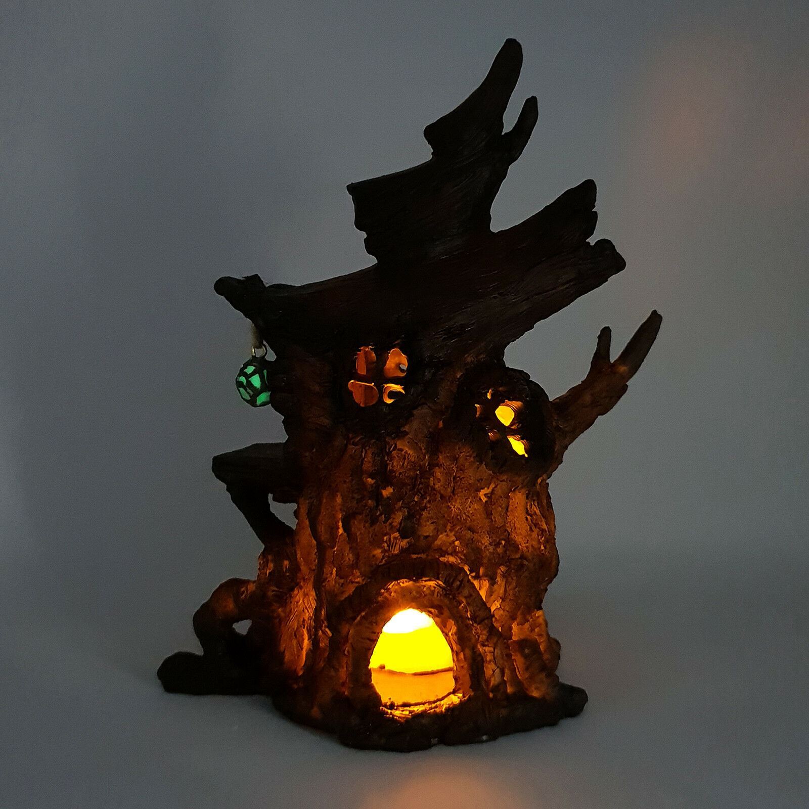 Mystic Marsh Swamp Shack Fiddlehead Miniature Fairy Garden Home Glow In ...