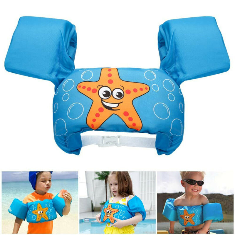 Kids Toddler Life Jacket Swim Aid Vest Child Arm Bands Floaties Pool ...