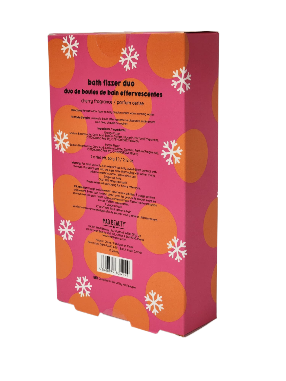 Minnie Mouse Bath Fizzer Duo Novelty Cherry Scented Bath Bombs Fun ...