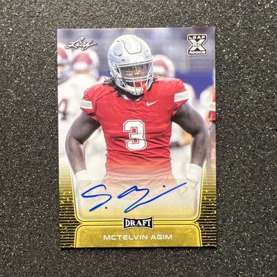 2020 Leaf Draft MCTELVIN AGIM #BA-MA1 Rookie AUTO - FOOTBALL CARD | eBay
