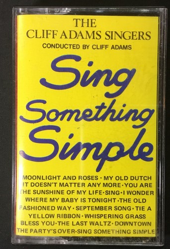 The Cliff Adams Singers Sing Something Simple Audio Cassette | eBay