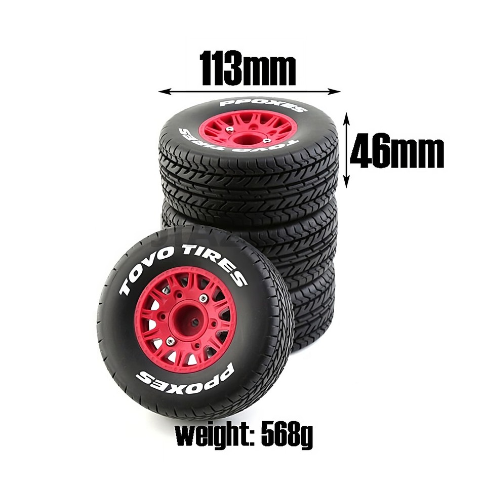1/10 Rc Car Stadium Truck Wheels & Tires 4pcs For Team Associated Rc10 ...