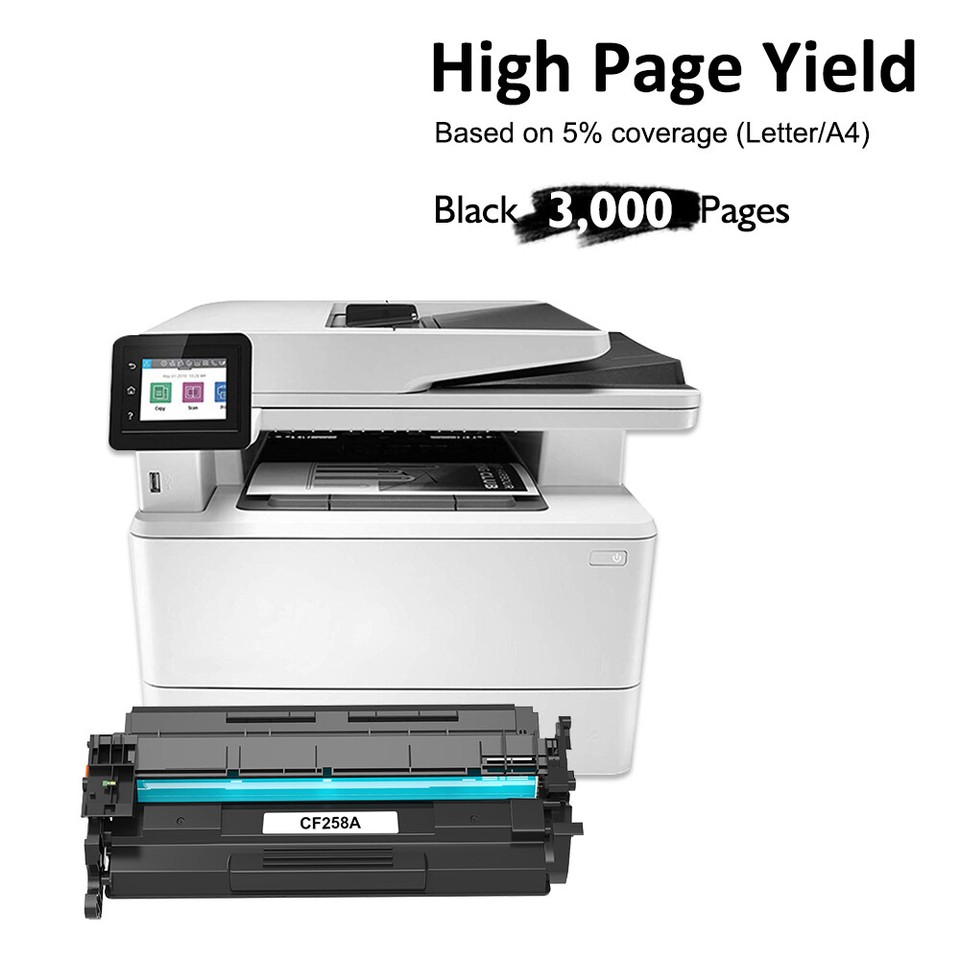 2PK CF258A 58A Toner for HP LaserJet Pro M404n M404dn M428fdn M428fdw ...
