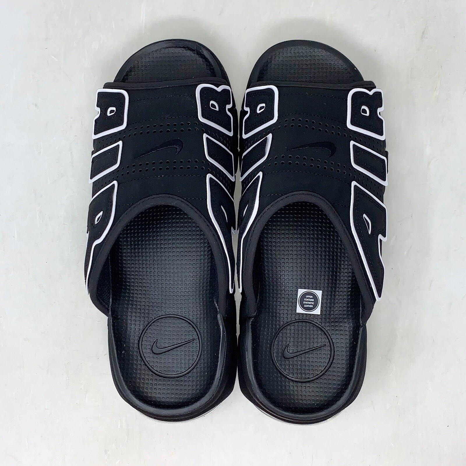 Nike Air More Uptempo Panda Black Slides, Size 10 BNIB DV2137-001 | eBay