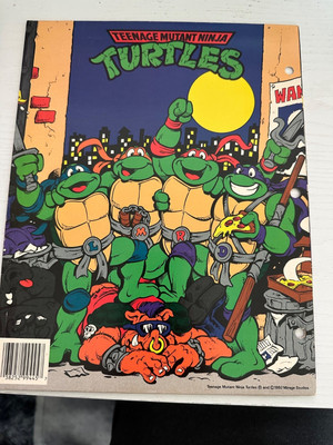 Vintage 1989 Teenage Mutant Ninja Turtles School Folder Blue Mirage ...
